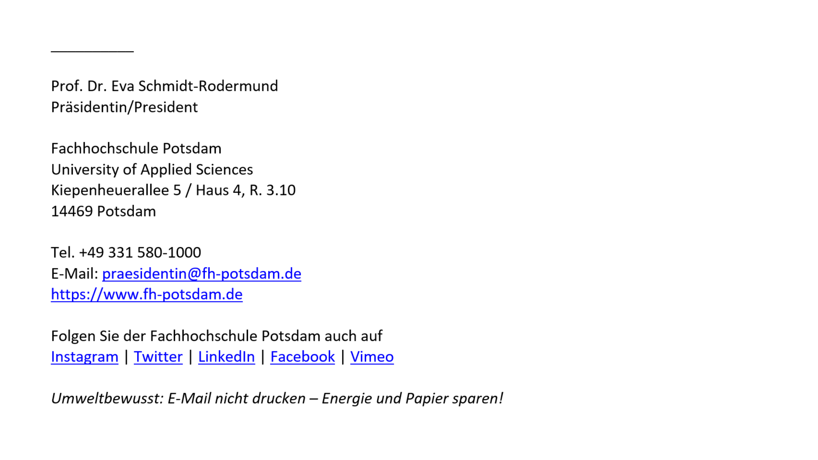 Vorlagen & Medien im Corporate Design der FHP | FH Potsdam